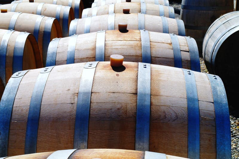 Wine casks stock image. Image of tire, wood, manufactured - 46035555