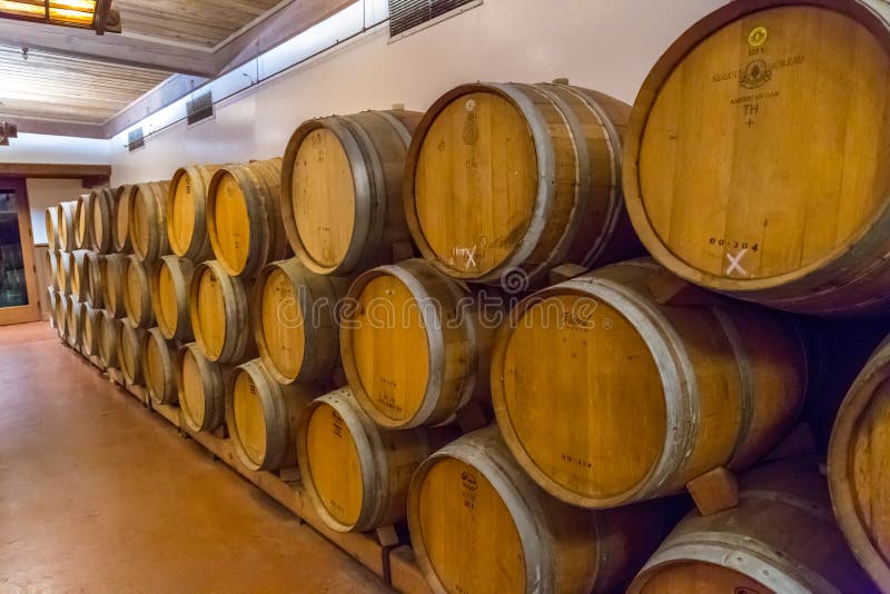 Wine casks with wine glass stock image. Image of alcohol - 54649763