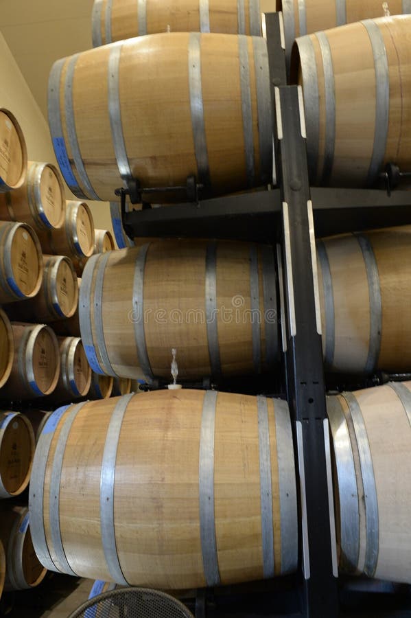 Wine Casks at a Virginia Winery Stock Photo - Image of food, grapes ...