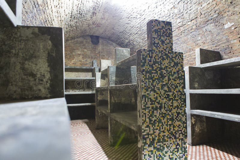 Empty Wine Cellar in a Distillery Basement Stock Image - Image of drink ...