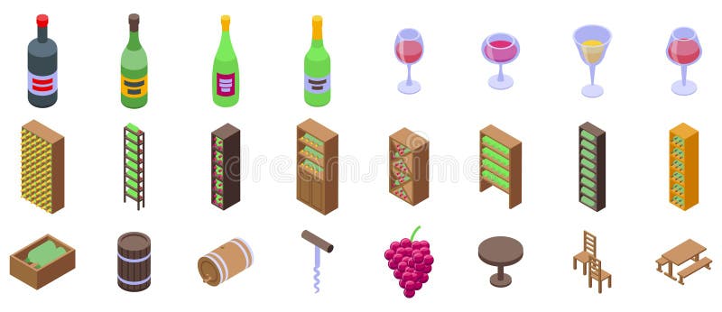 Wine Cellar Interior Vector Icon. a Collection of Various Items ...