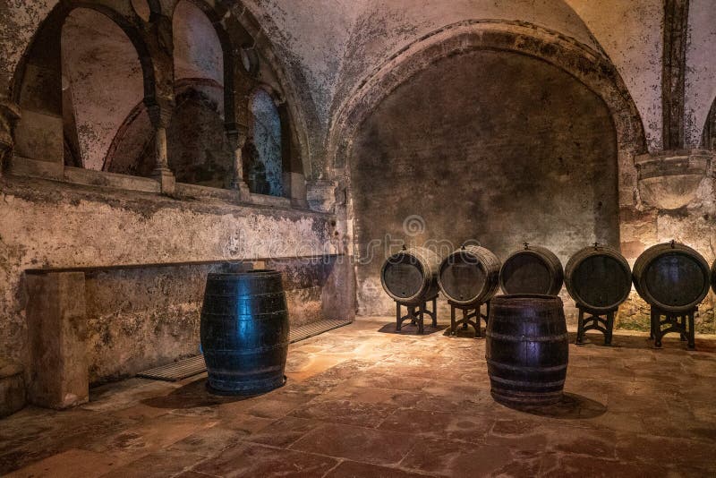Wine Cellar in the Monastery Eberbach Stock Photo - Image of cellar ...