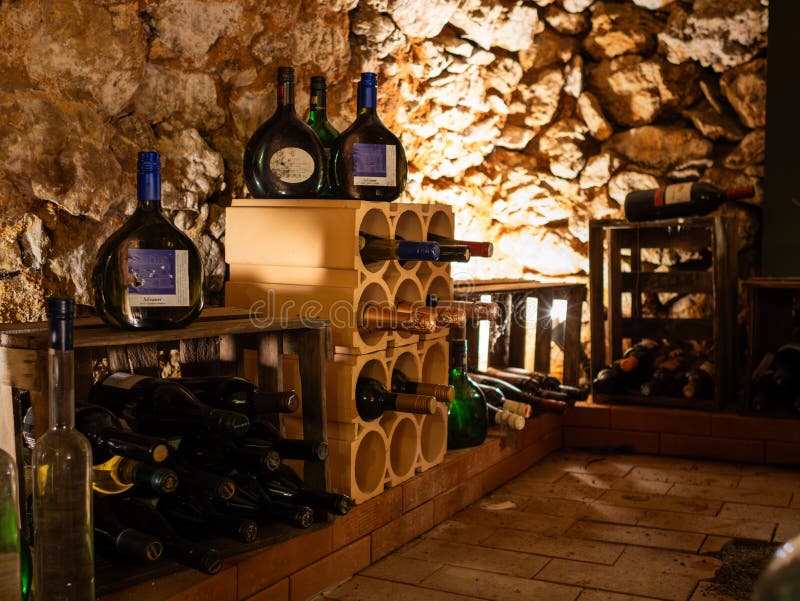 Wine Cellar in an Old House Basement Editorial Photo - Image of room ...