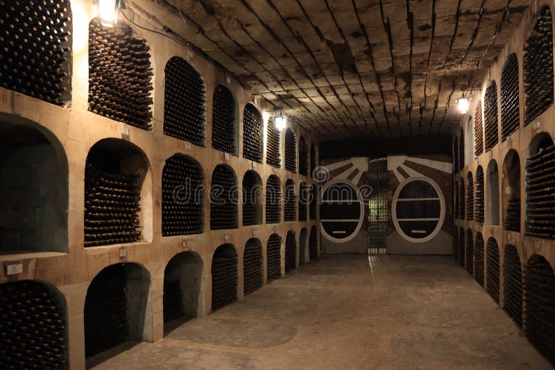 Wine Cellars in "Milestii Mici" in Moldova Stock Image - Image of ...