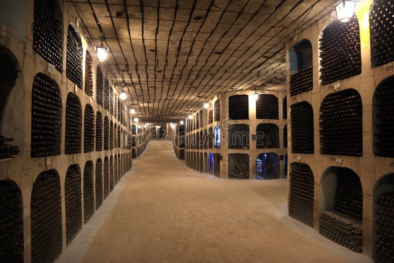 Wine Cellars in "Milestii Mici" in Moldova Stock Image - Image of ...