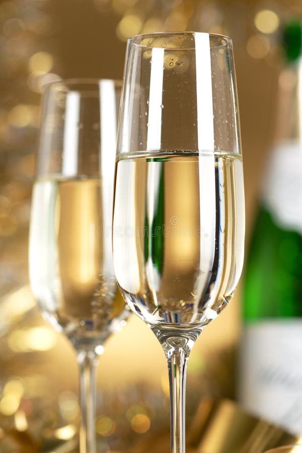 Champagne in the snow stock image. Image of celebration - 2053403