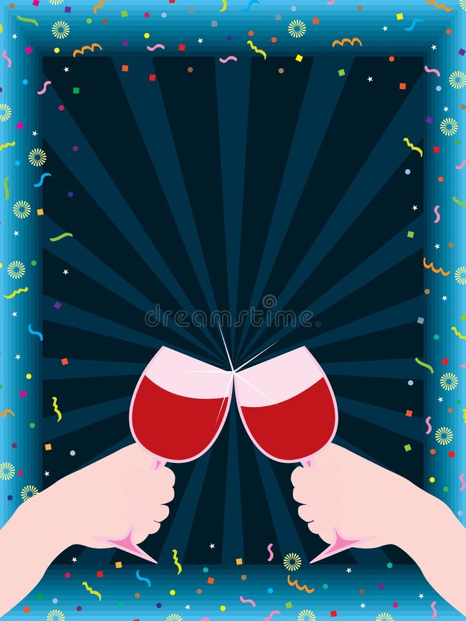 Wine Cheer Up stock vector. Illustration of cheer, design - 46018496