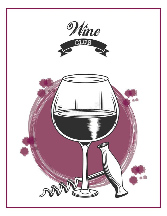 Wine club emblem stock vector. Illustration of pouring - 141237492