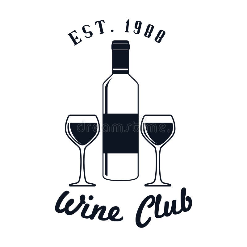 Wine Club Label. Vector Illustration Decorative Design Stock Vector ...