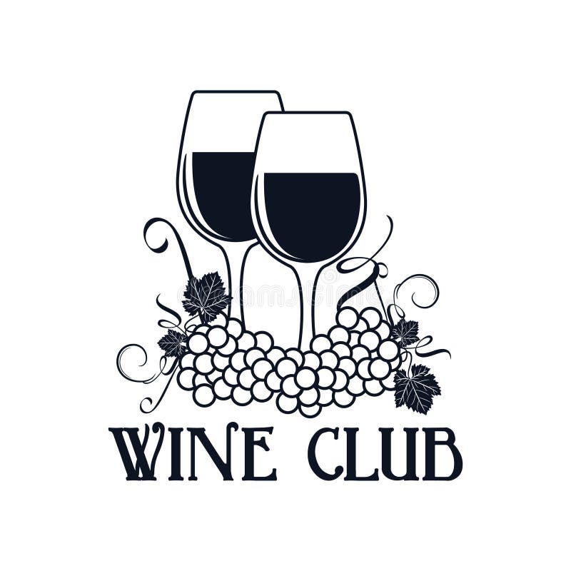 Wine Club Label. Vector Illustration Decorative Design Stock Vector ...
