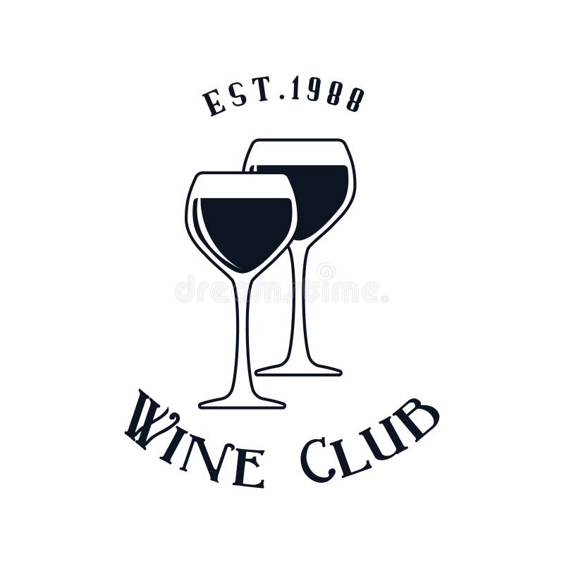 Wine Club Label. Vector Illustration Decorative Design Stock Vector ...