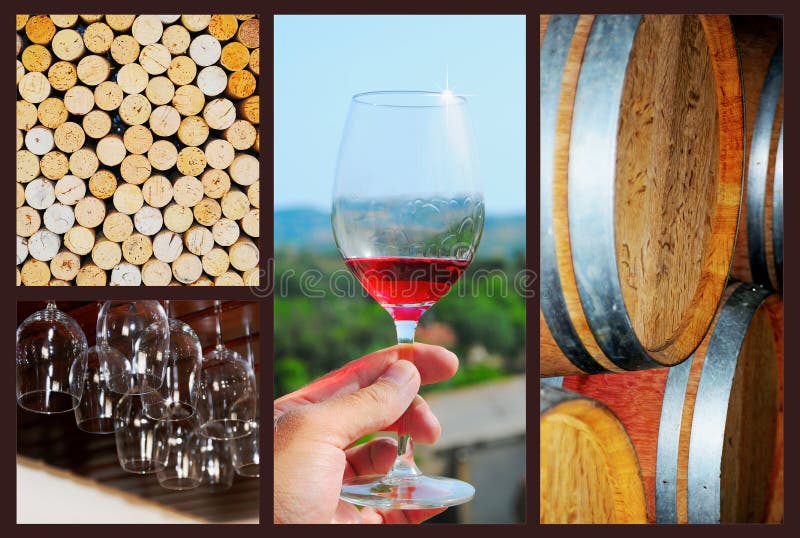 Wine collage stock photo. Image of platter, corks, green - 9638432