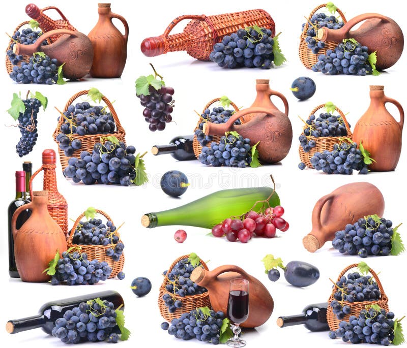 Food Collection on White Background Stock Image - Image of bread, meat ...