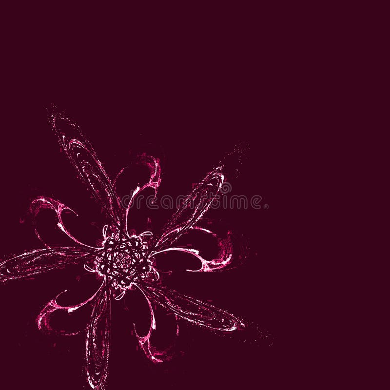Wine-coloured Background with Flower Stock Illustration - Illustration ...
