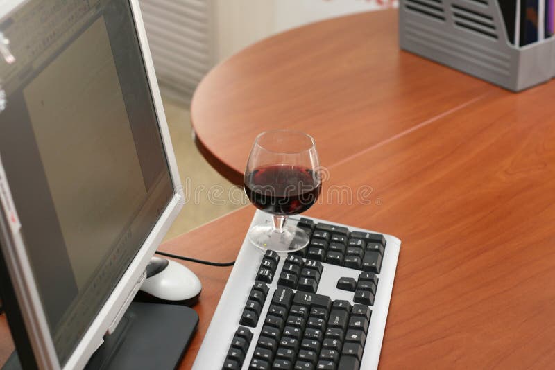 Wine And Computer Picture. Image: 2816273
