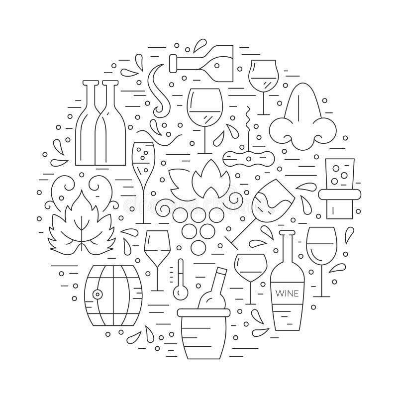 Wine Concept stock vector. Illustration of pour, flyer - 60209873