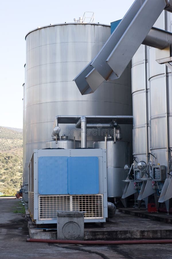 Wine containers stock image. Image of silo, process, aggregates - 7301509