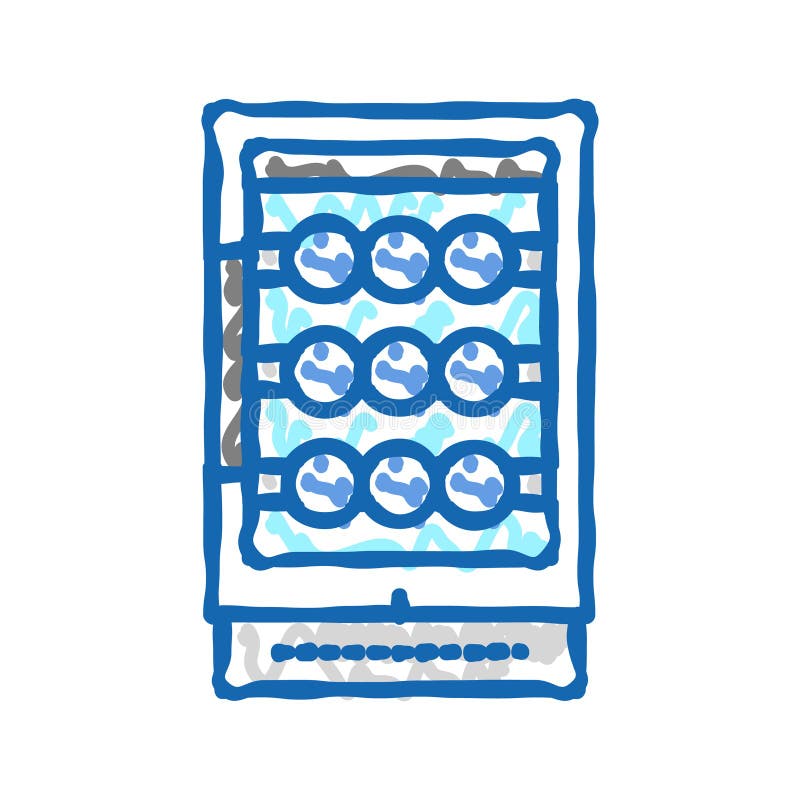 Wine Cooler Icon Doodle Illustration Stock Vector - Illustration of ...