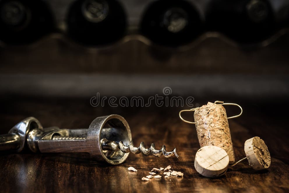 Wine Cork Figure, Concept Lot of Headache Stock Image - Image of ...