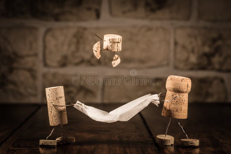 Wine Cork Figures, Concept Funny Family Stock Image - Image of humanly ...