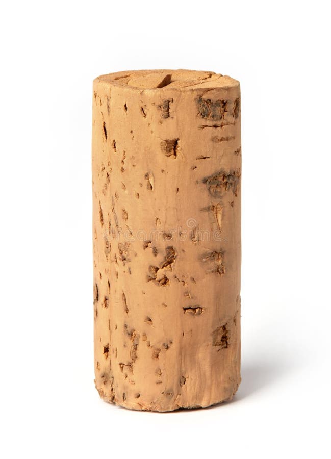 Wine cork on white stock photo. Image of textured, cork - 142199920
