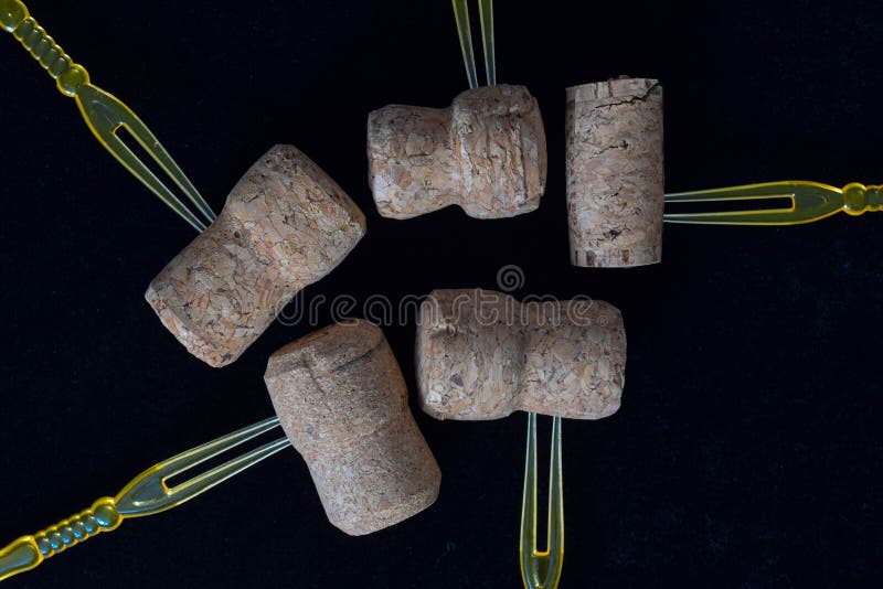 Wine Corks from Different Varieties and Types of Wine Stock Photo ...