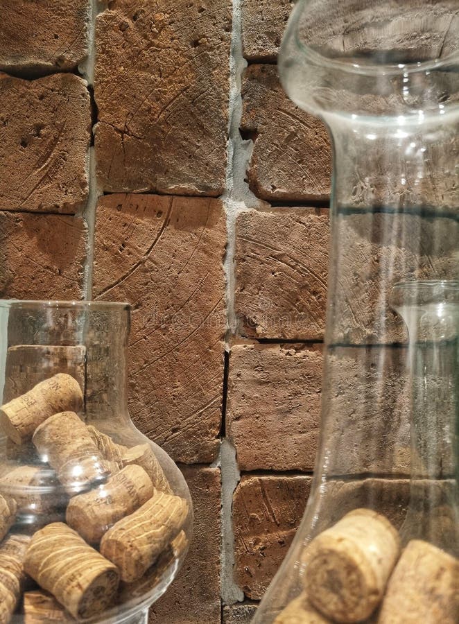 Wine Corks in Glass Containers Stock Image - Image of culture ...