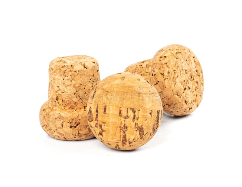 Wine Corks Isolated, Cork Stoppers Set, Cork Caps Stock Photo - Image ...