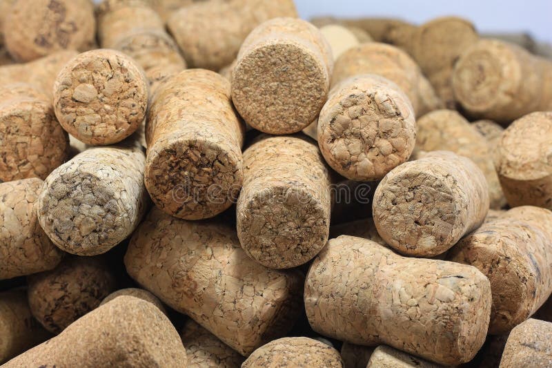 Wine Corks with Corks from Red Wine Bottles Stock Photo - Image of ...