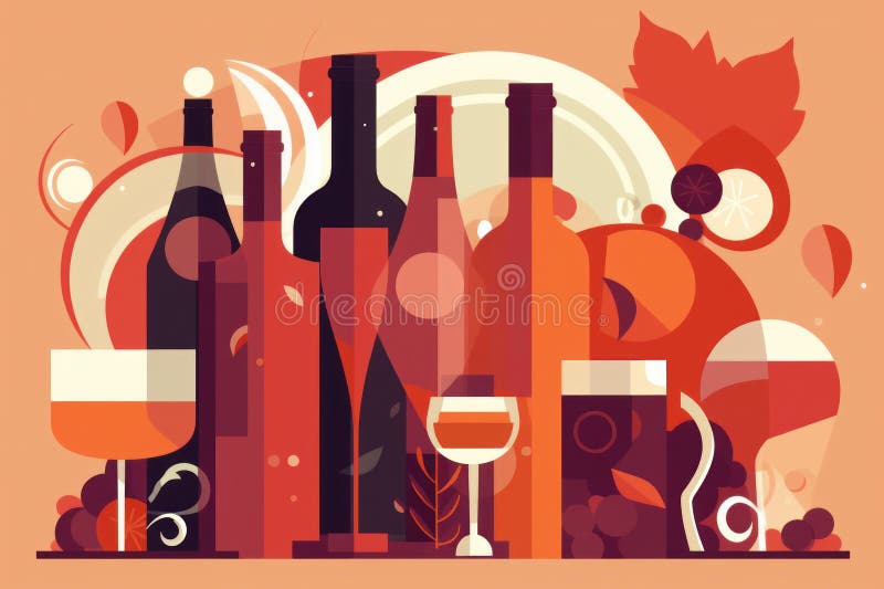 Wine Cup Vector Graphic Representation. Generative Ai Stock ...