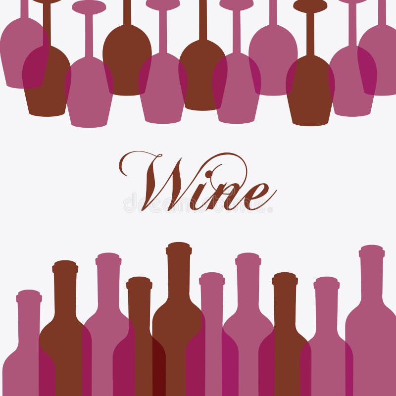 Wine design stock vector. Illustration of label, glasses - 46918672