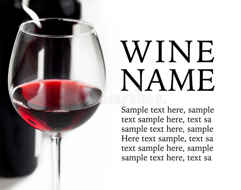 Wine Design - Isolated Text Stock Photo - Image of dining, closeup ...