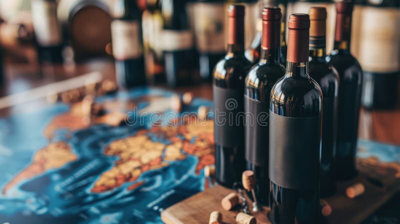 Wine Distribution Image Highlighting Varietals Stock Illustration ...