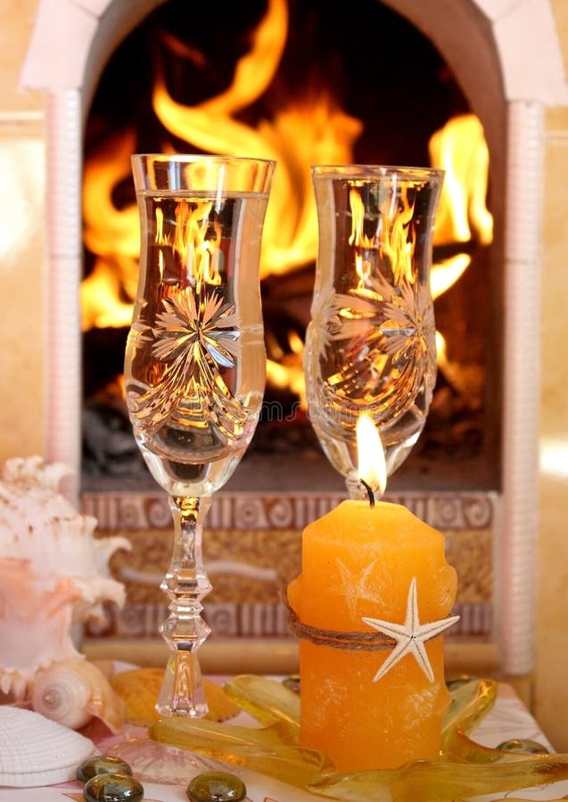 Wine and fire stock photo. Image of cozy, drink, bangs - 20115424