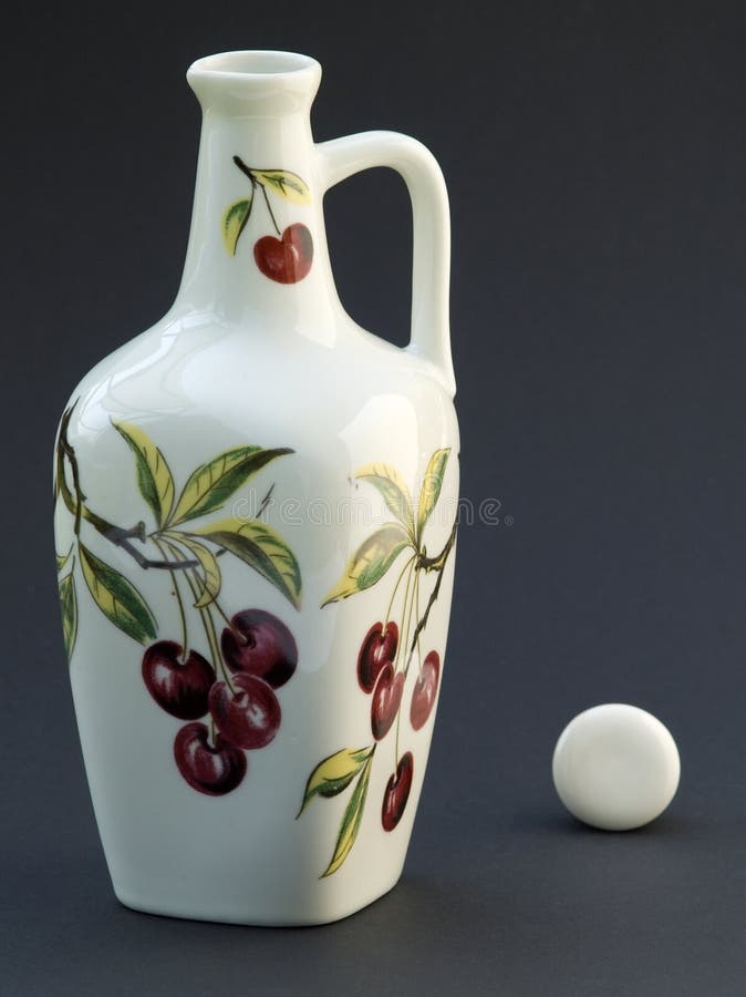 Wine Flagon stock photo. Image of clay, hold, green, reflection - 8951420