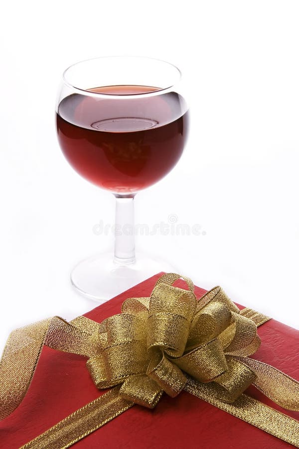 Wine and Gift Box stock image. Image of congratulation - 1840275