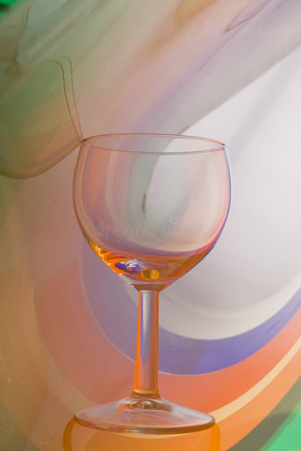 Wine Glass on an Abstract Colored Background Stock Image - Image of ...