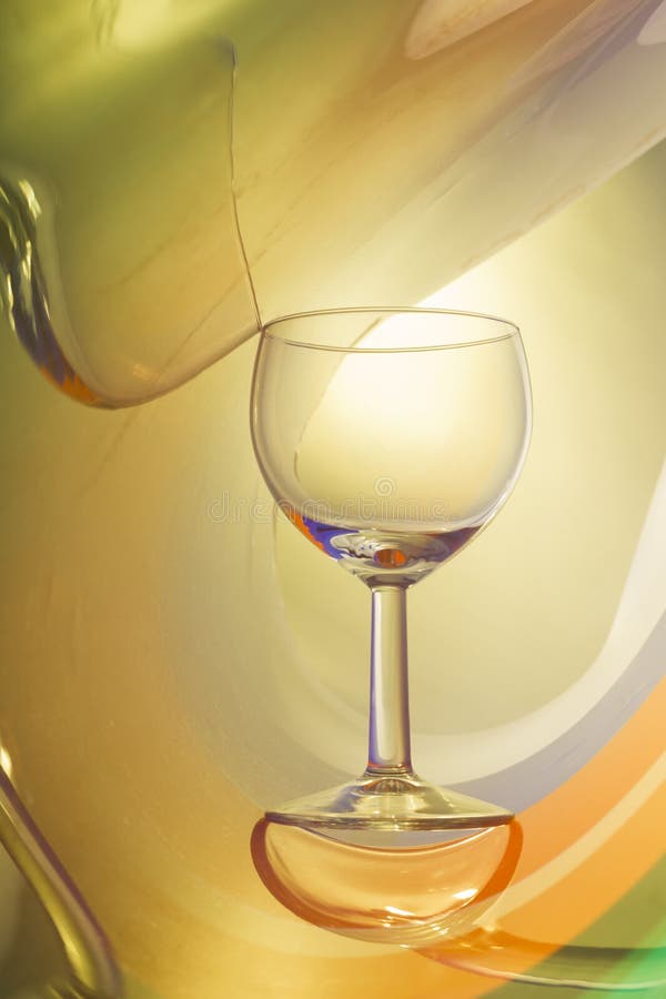 Wine Glass on an Abstract Colored Background Stock Photo - Image of ...