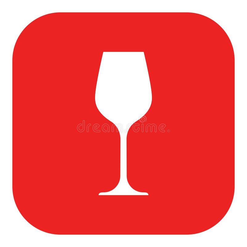 Wine glass and app icon stock vector. Illustration of rounded - 241847663