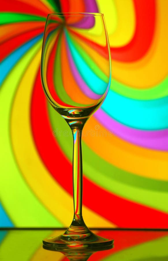Wine Glass with Colorful Background Stock Image - Image of beautiful ...