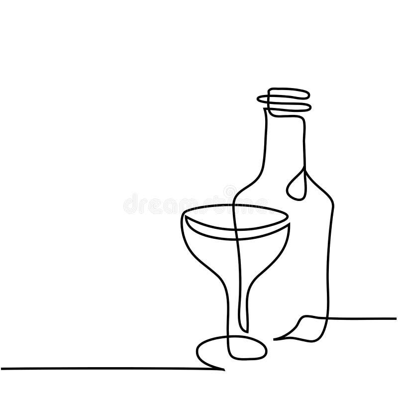 Contour Drawing Wine Stock Illustrations – 6,050 Contour Drawing Wine ...