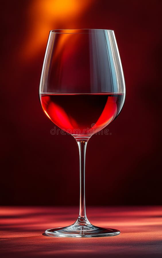 A Wine Glass is Filled with Red Wine Stock Image - Image of wine ...