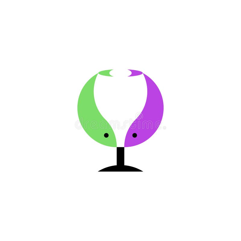 Wine Glass and Fish Restaurant Logo Vector Icon Design Stock Vector ...