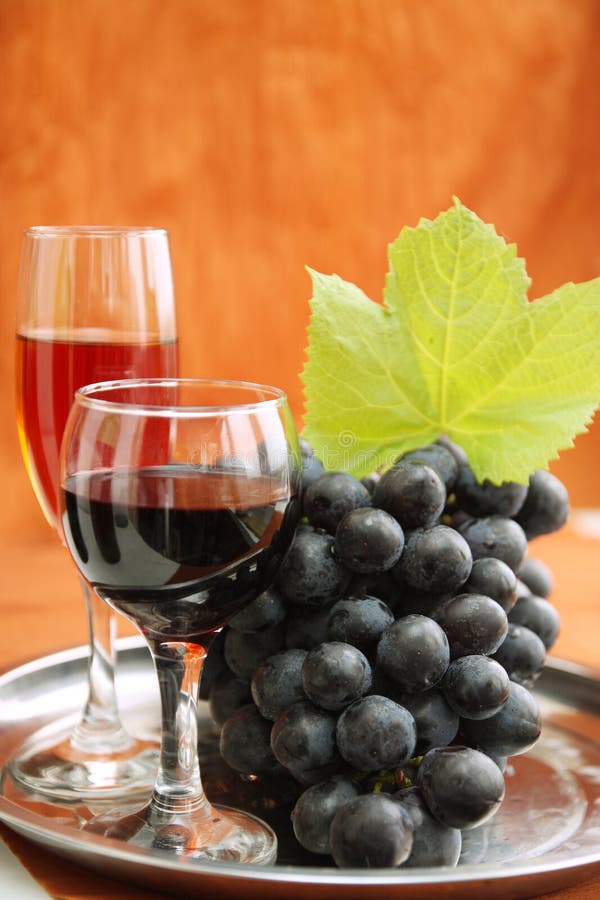Wine glass and grapes stock photo. Image of green, retro - 34721756