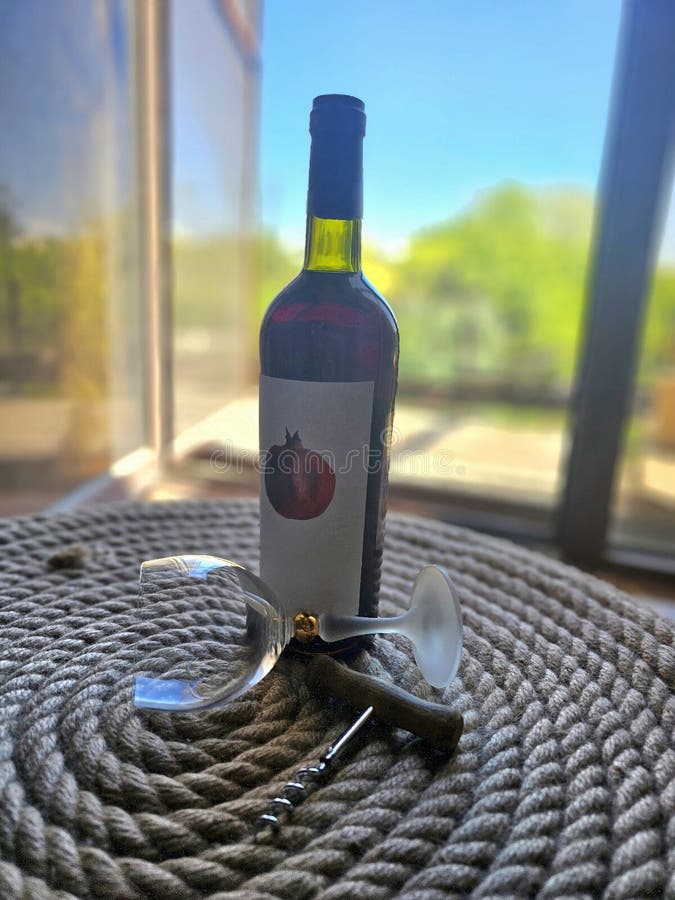 Wine Glass Holiday Red Semi-dry Wine Stock Photo - Image of holiday ...