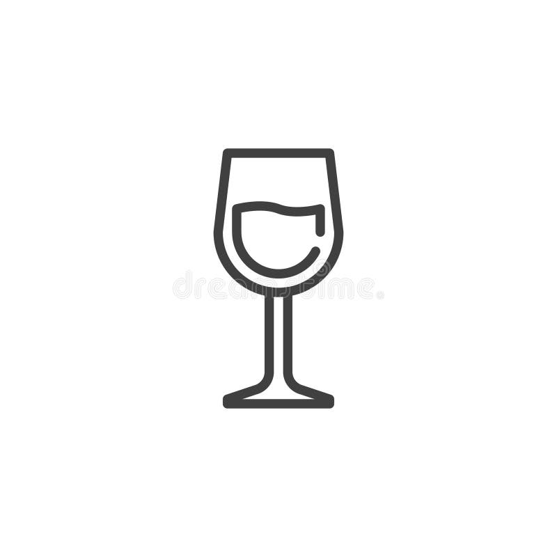 Wine Glass Line Icon Stock Illustration Illustration Of Vector 330882324