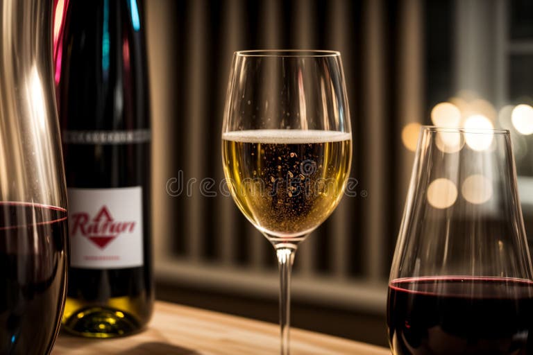 A Wine Glass S Reflection Distorting into a Carnival of Surreal Shapes ...