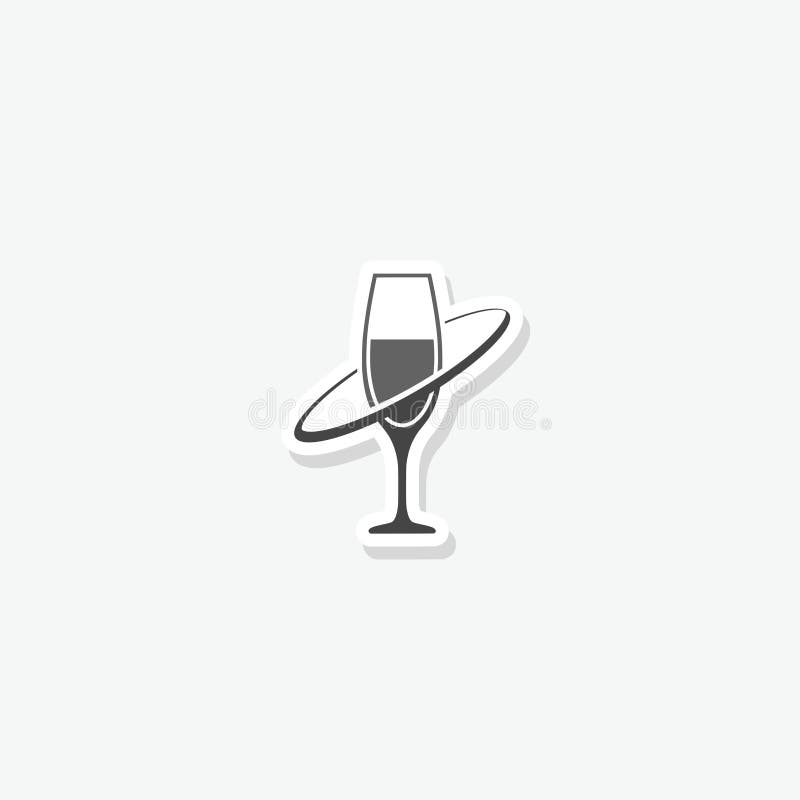 Wine Glass Sticker Logo Icon Stock Vector Illustration Of Sign Restaurant 263343959