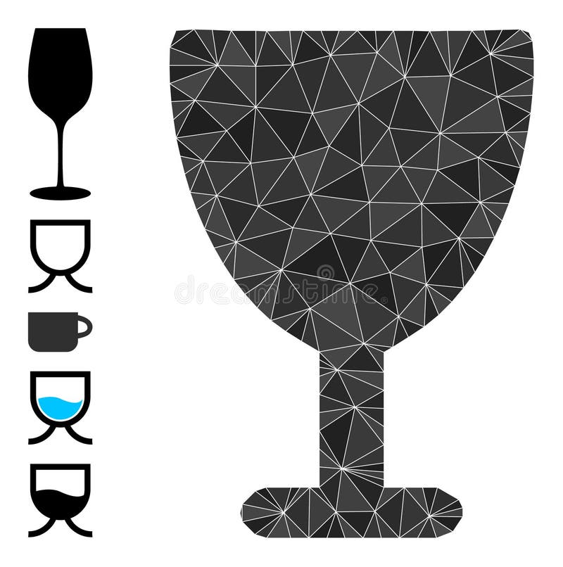 Wine Glass Triangle Icon and Other Icons Stock Vector - Illustration of ...