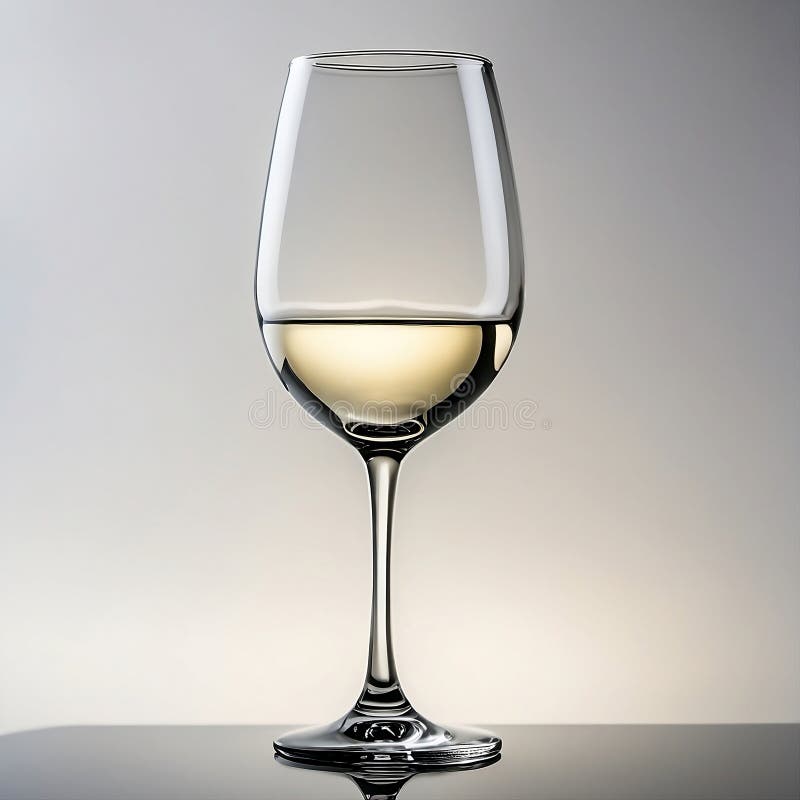 A Wine Glass with a White Liquid Inside. Stock Illustration ...